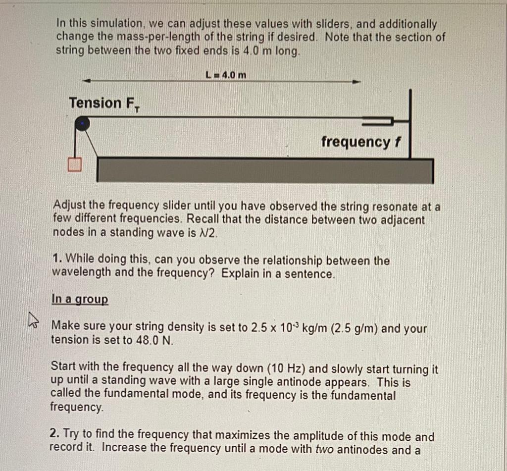 Solved In this simulation, we can adjust these values with | Chegg.com
