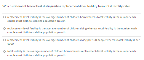 Solved Which statement below best distinguishes | Chegg.com