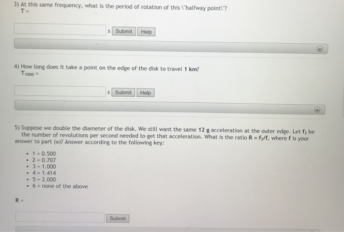 Solved Spinning Disk 1 2 3 4 5 A disk with a diameter of | Chegg.com