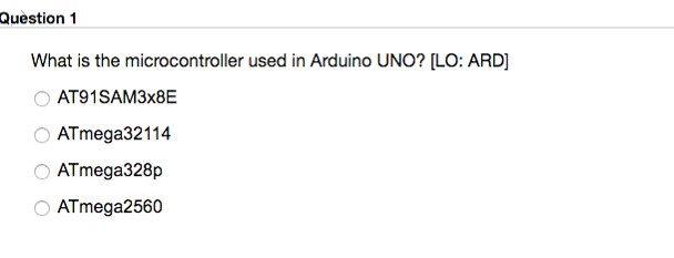 Solved Question 1 What is the microcontroller used in | Chegg.com