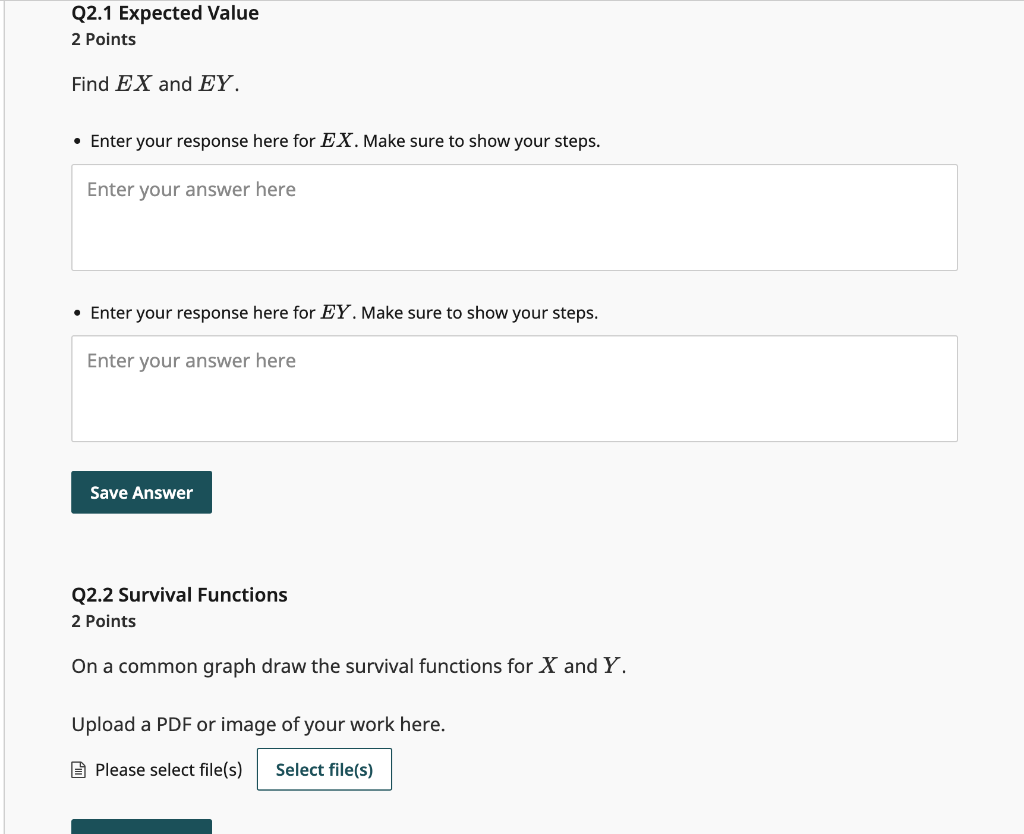 Solved Q2 Question 2 - Practice 6 Points Let X and Y be | Chegg.com