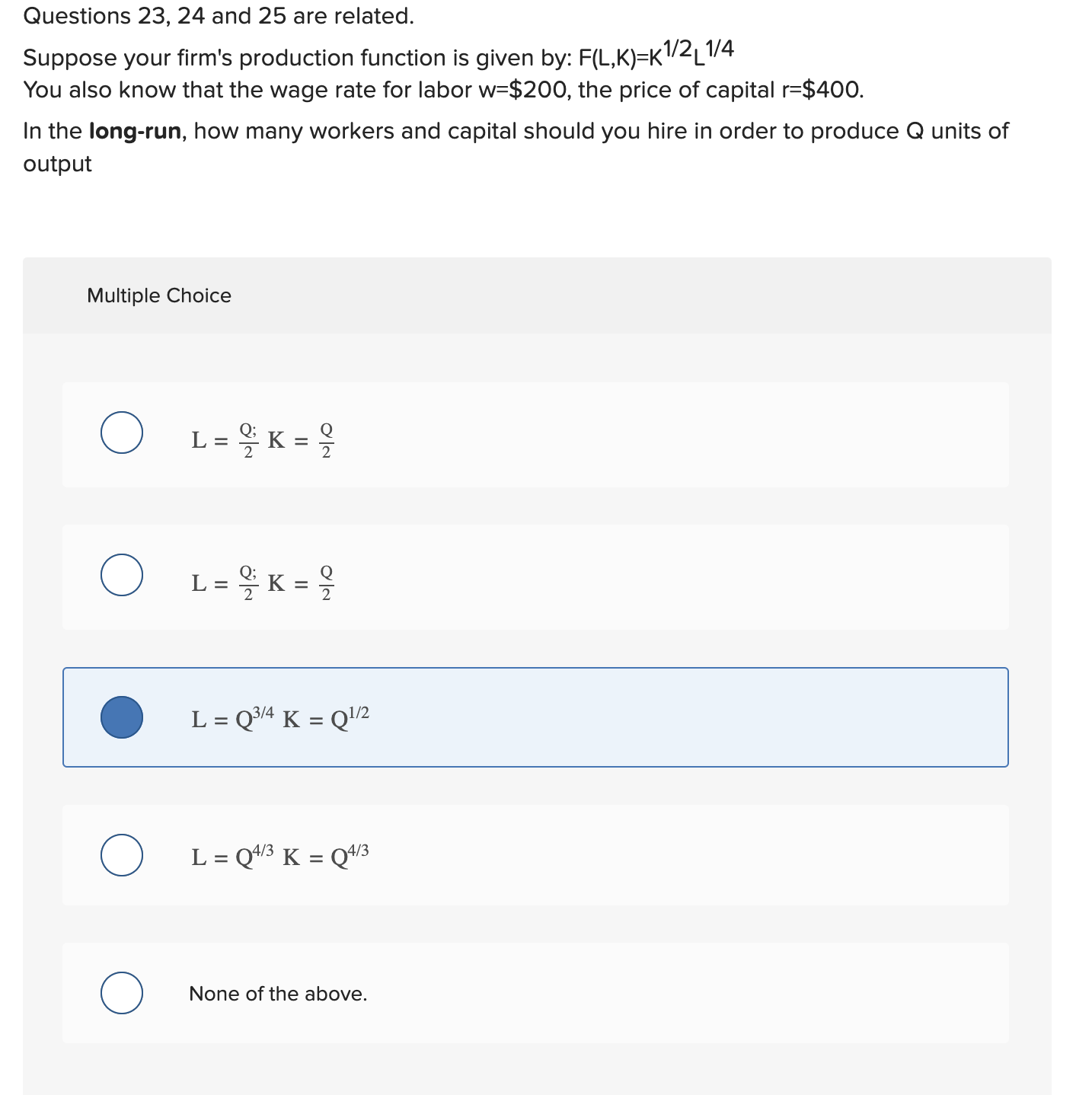 Solved Questions 23,24 ﻿and 25 ﻿are related.Suppose your | Chegg.com