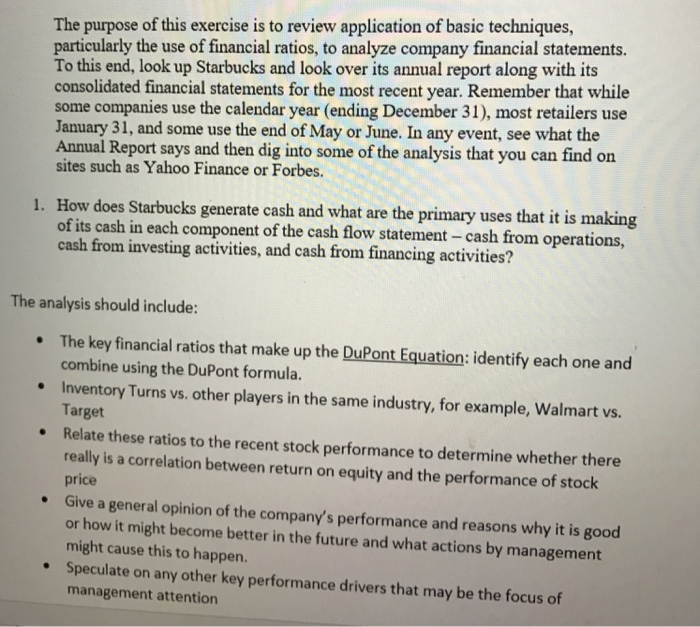 Solved The purpose of this exercise is to review application | Chegg.com