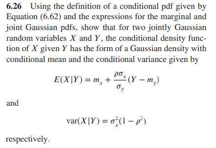 Solved 6.26 Using the definition of a conditional pdf given | Chegg.com