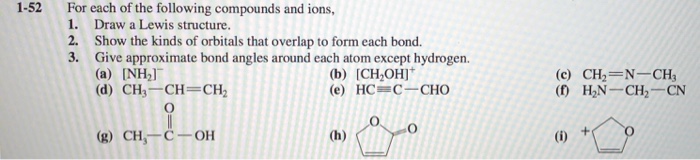 Solved For each of the following compounds and ions, 1. 2. | Chegg.com