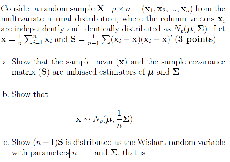 Solved Consider a random sample X : px n = (X1, X2, (X1, X2, | Chegg.com