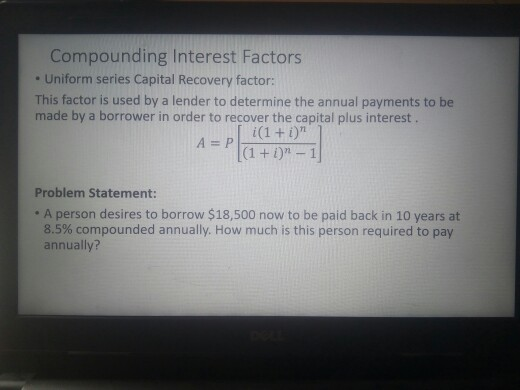 Solved Compounding Interest Factors . Uniform factor: This | Chegg.com