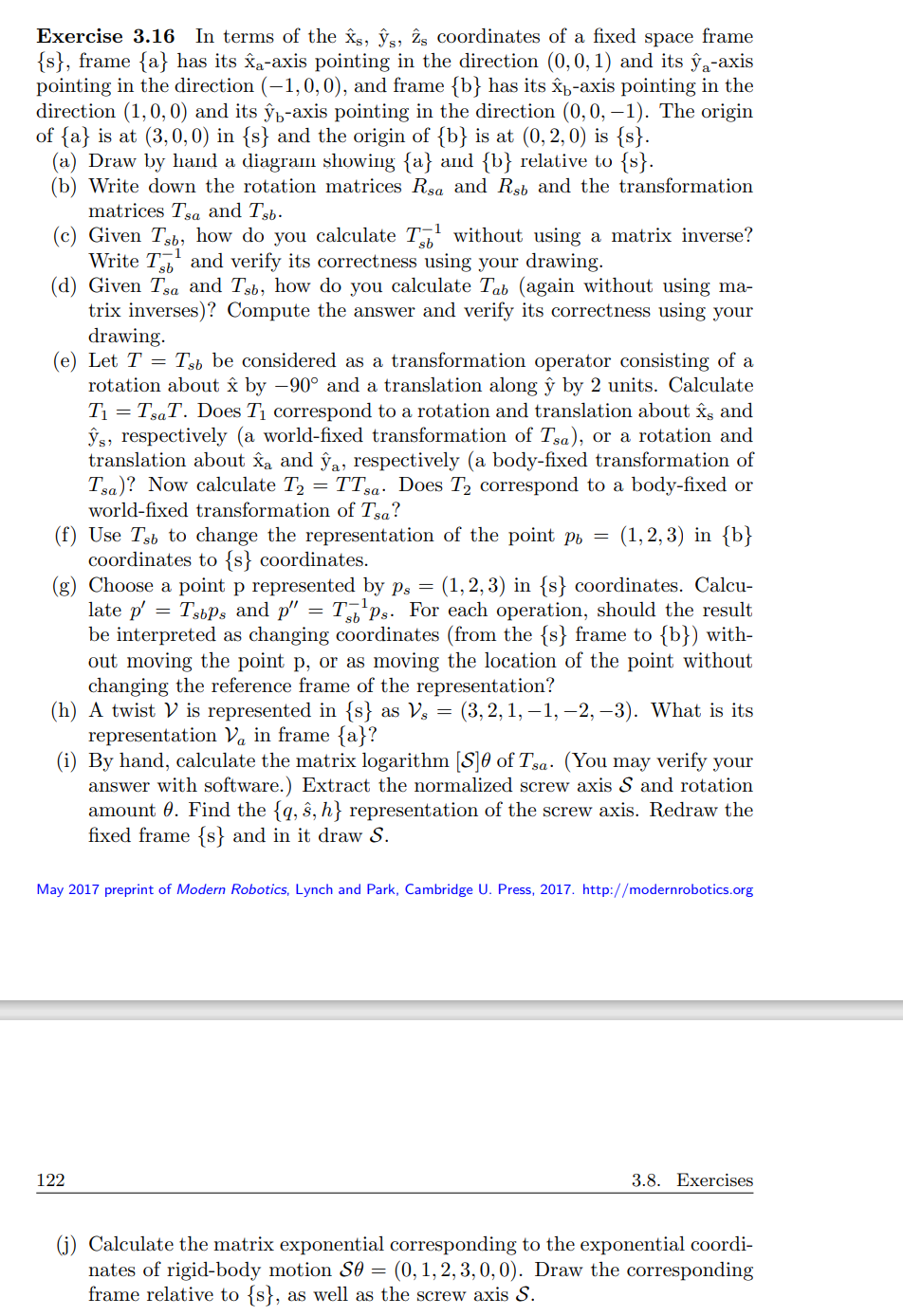 Solved: Exercise 3.16 In Terms Of The îs, ĝs, ĉs Coordinat... | Chegg.com