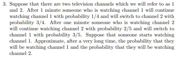 Solved 3. Suppose that there are two television channels | Chegg.com