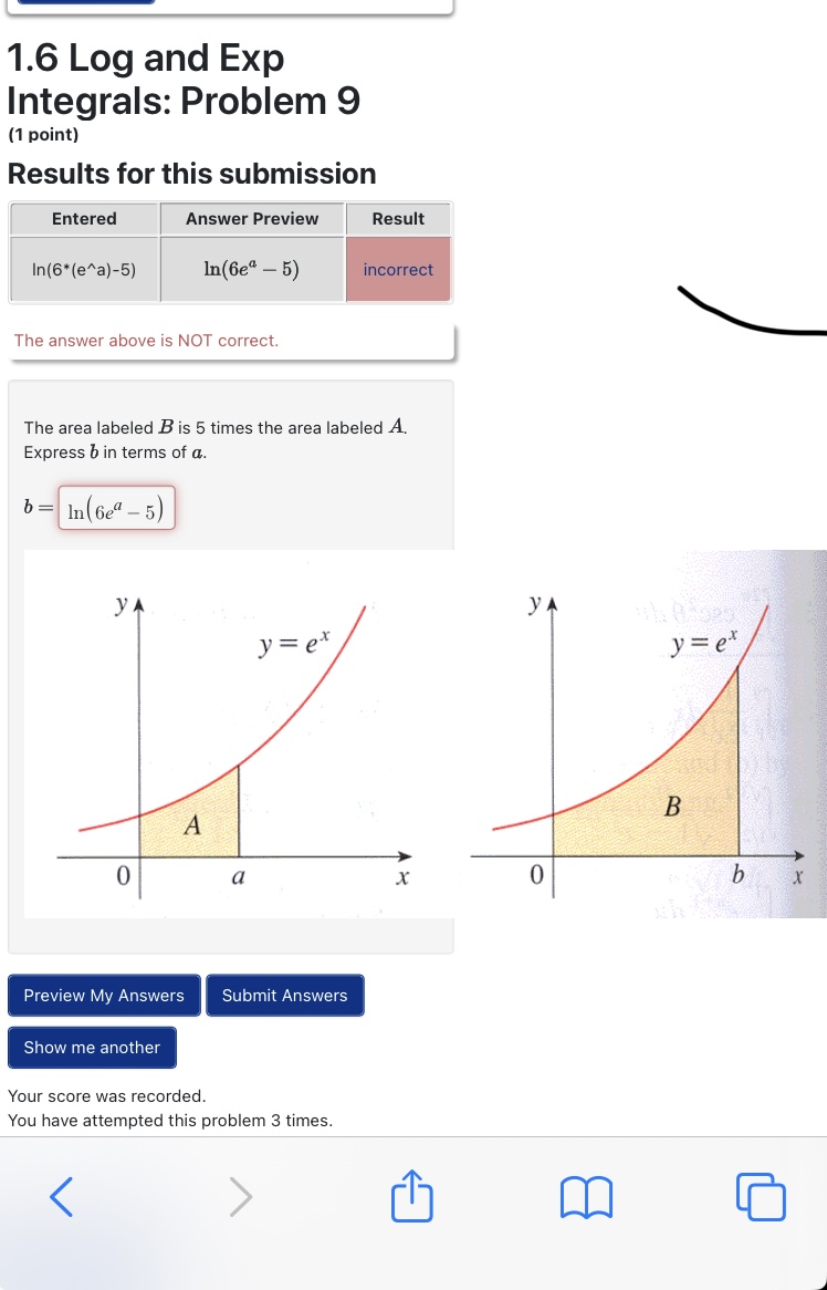Solved 1.6 ﻿Log and Exp Integrals: Problem 9(1 | Chegg.com