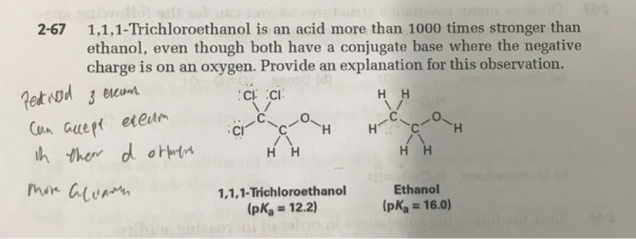 Solved 1,1,1-Trichloroethanol is an acid more than 1000 | Chegg.com