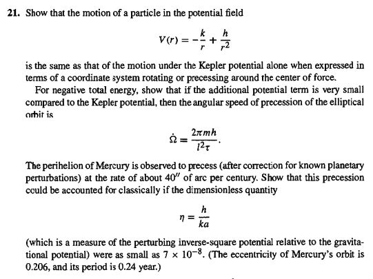 Solved 21. Show that the motion of a particle in the | Chegg.com