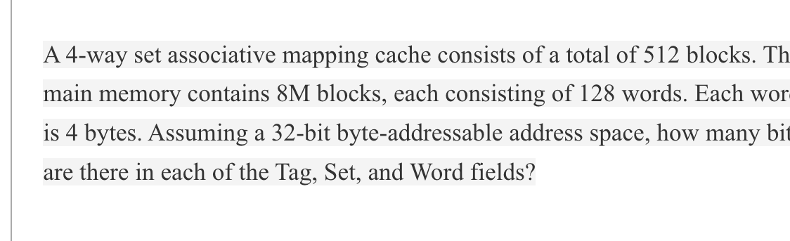 Solved A direct-mapping cache consists of a total of 512 | Chegg.com