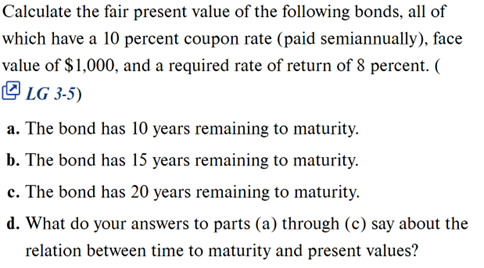 Solved Calculate the fair present value of the following | Chegg.com