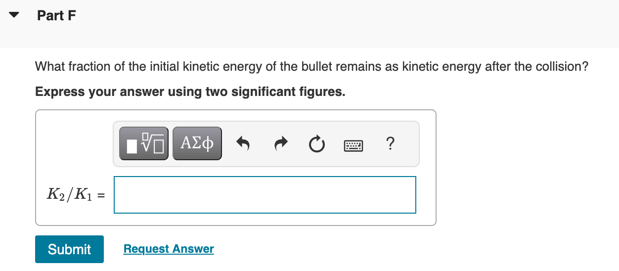 What fraction of the initial kinetic energy of the | Chegg.com