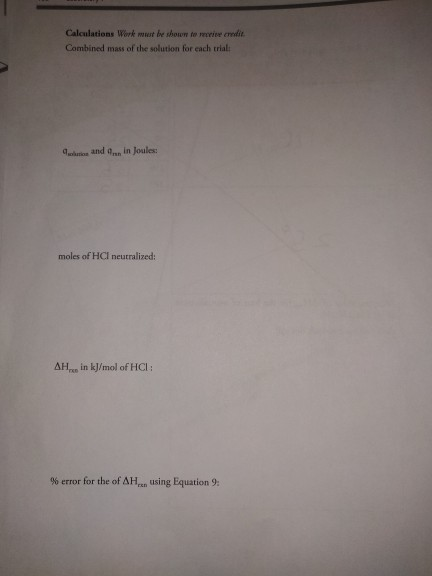 Solved hello. I have this chem lab but I'm not sure how to | Chegg.com