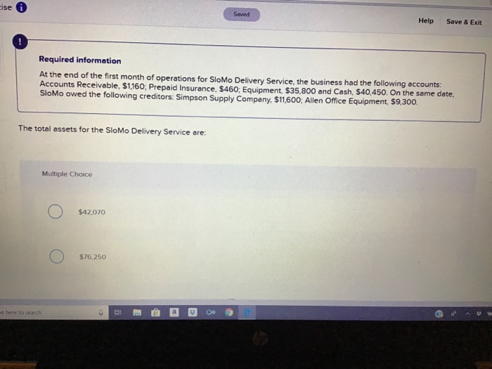 Solved ise Saved Help Save & Exit Required information At | Chegg.com
