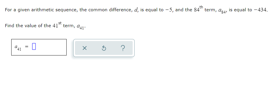 Solved For a given arithmetic sequence, the common | Chegg.com