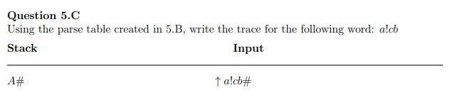 Solved Question 5 Use the grammar below for this question: V | Chegg.com