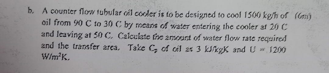 Solved A counter flow concentric heat exchanger is used to | Chegg.com