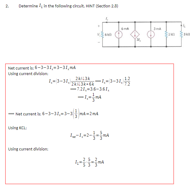 Solved Determine IL in the following circuit. Can you make | Chegg.com Solved Determine IL in the following circuit. Can you make | Chegg.com