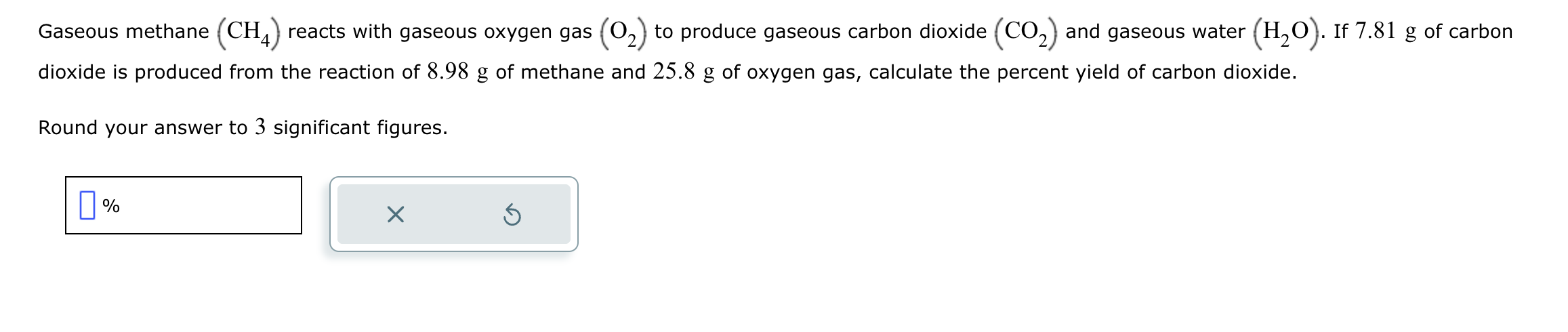 Solved Gaseous methane \\( \\left(\\mathrm{CH}_{4}\\right) | Chegg.com