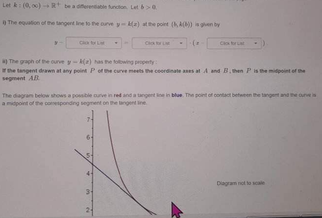 Solved Let k:(0,∞)→R+be a differentiable function: Let b>0. | Chegg.com
