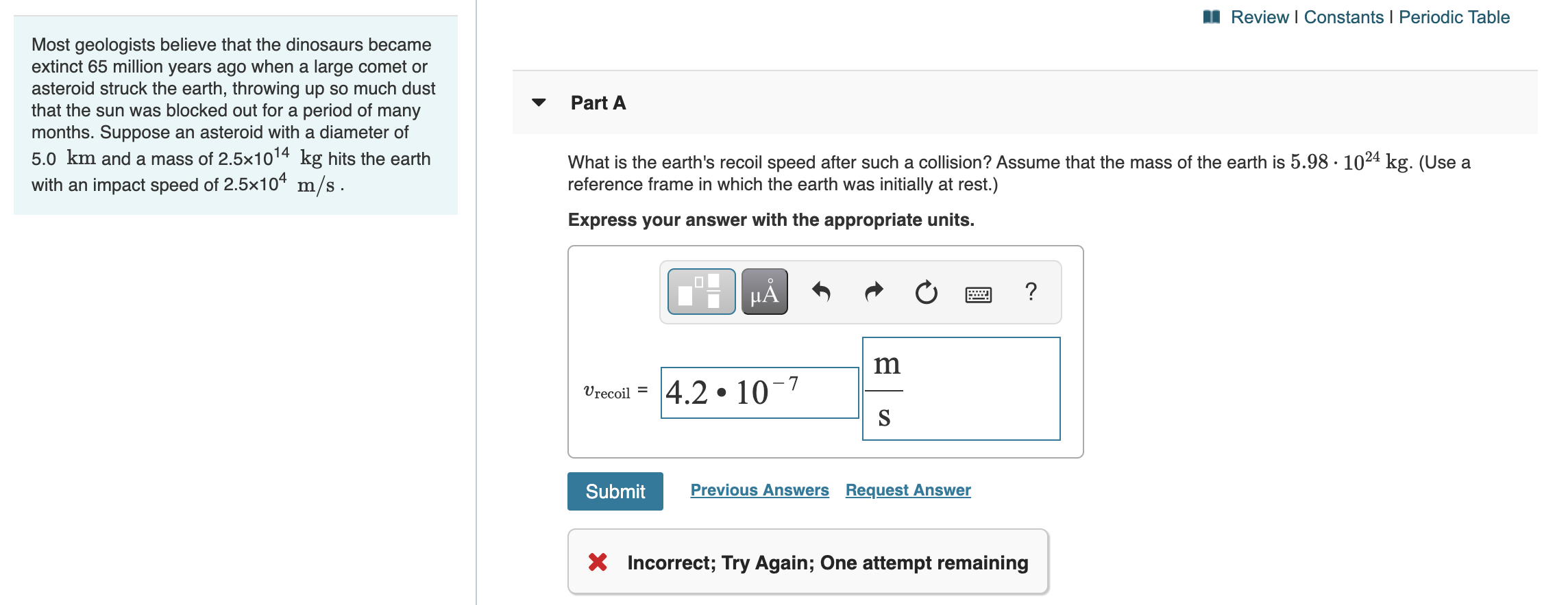 Solved Ml Review | Constants | Periodic Table Part A Most | Chegg.com