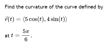 Solved Find the curvature of ﻿the curve defined | Chegg.com