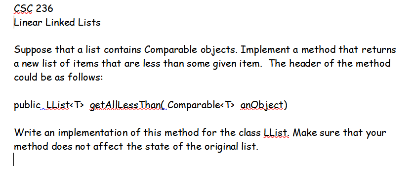 Solved Csc236 Linear Linked Lists Suppose That A List 0979