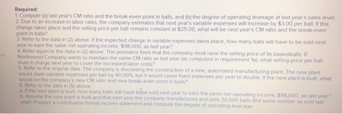 Solved Check Problem 6-20 CVP Applications: Break-Even | Chegg.com