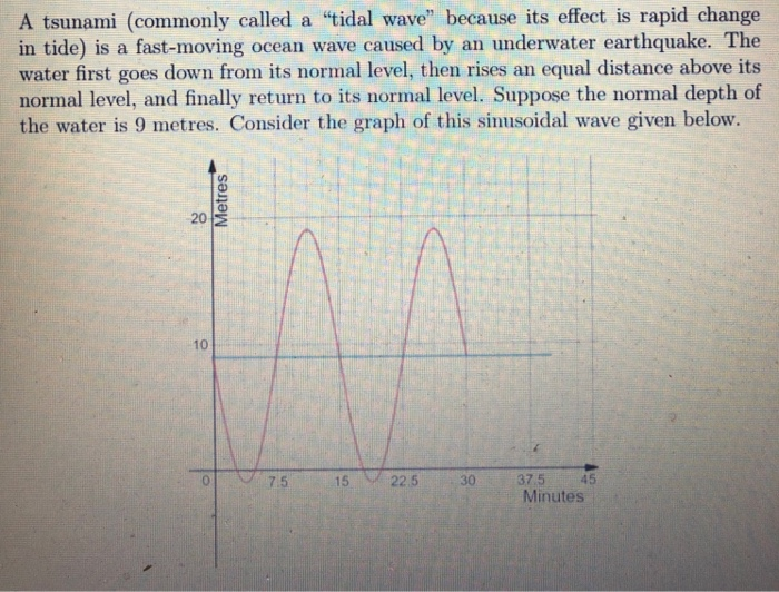 Solved "tidal wave" because its effect is rapid change A | Chegg.com
