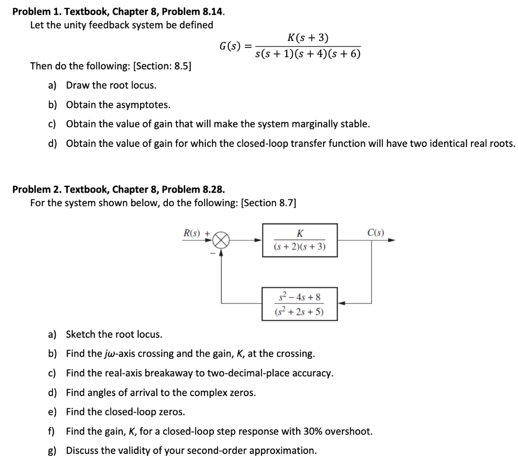 Solved Problem 1. Textbook, Chapter 8, Problem 8.14. Let the | Chegg.com