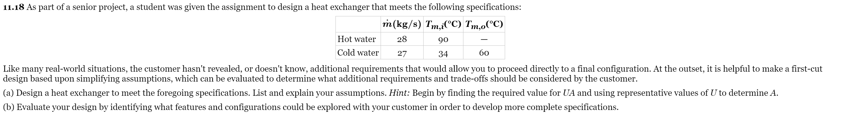Solved lesign based upon simplifying assumptions, which can | Chegg.com