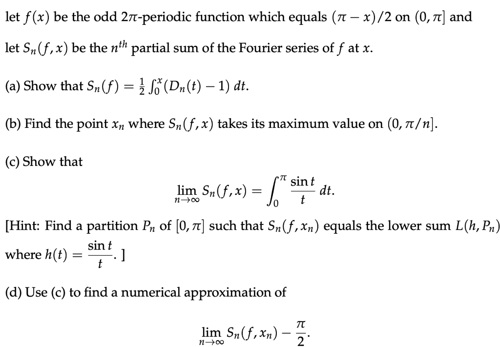 Solved let f(x) be the odd 27-periodic function which equals | Chegg.com