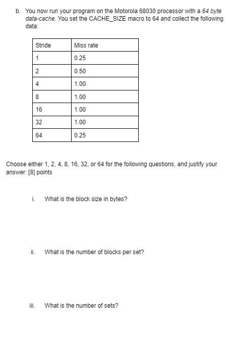 Solved Problem 6: Cache Performance (18 points) It's 1987 | Chegg.com