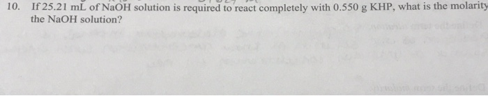 Solved 6. Why should the standardized NaÓH solution be kept | Chegg.com