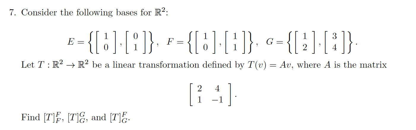 Solved For Problems 6 And 7 Consider Two Linear