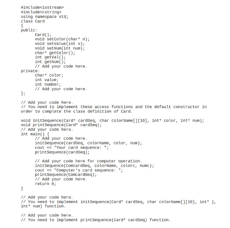 Solved Part B: Playing the Simple UNO Game Extend your | Chegg.com