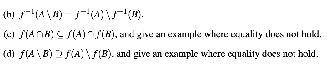 Solved = For a function f, define the image of a set X to be | Chegg.com