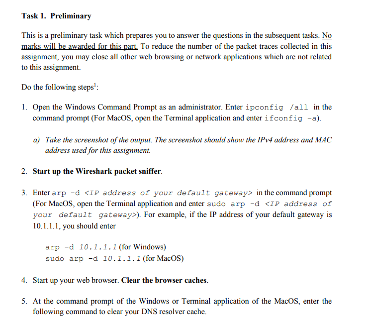 Solved Task 1. Preliminary This is a preliminary task which | Chegg.com