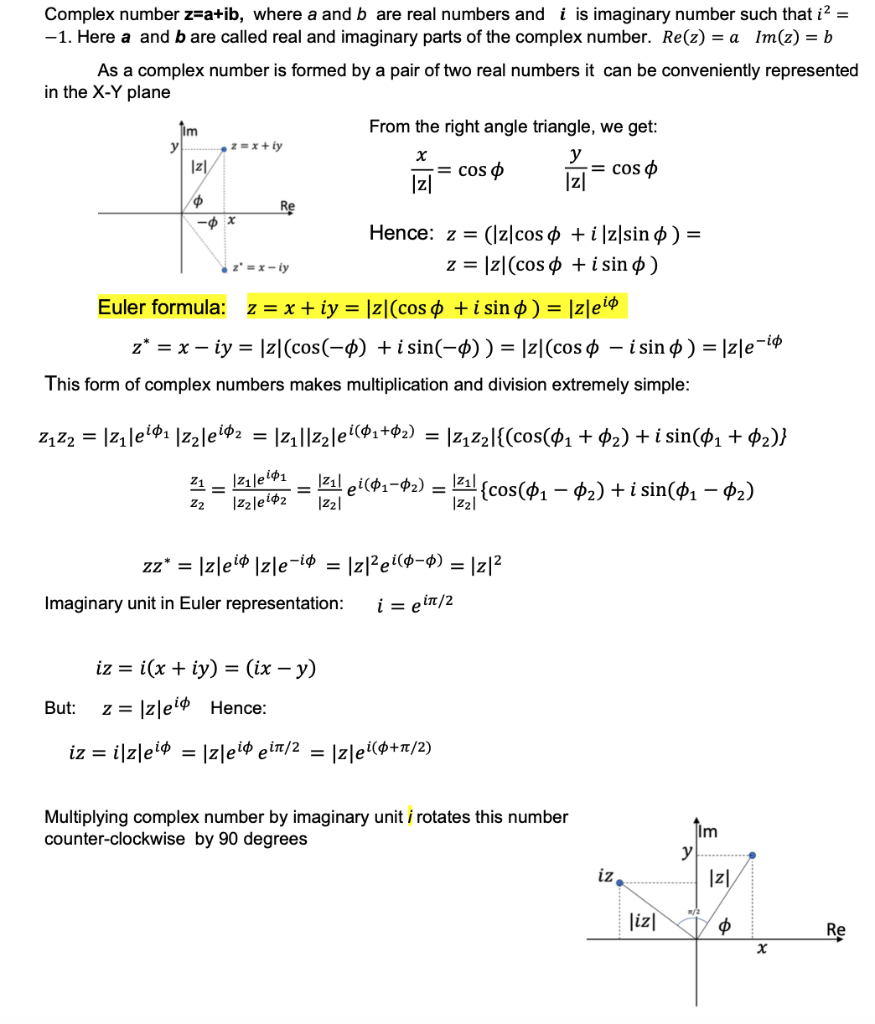 Solved Ilm у Z=x+ly х Complex number z=a+ib, where a and b | Chegg.com