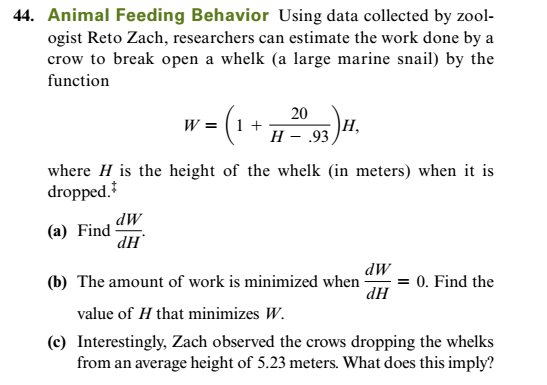 Solved 44. Animal Feeding Behavior Using data collected by | Chegg.com