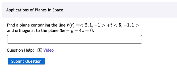 Solved Applications of Planes in SpaceFind a plane | Chegg.com