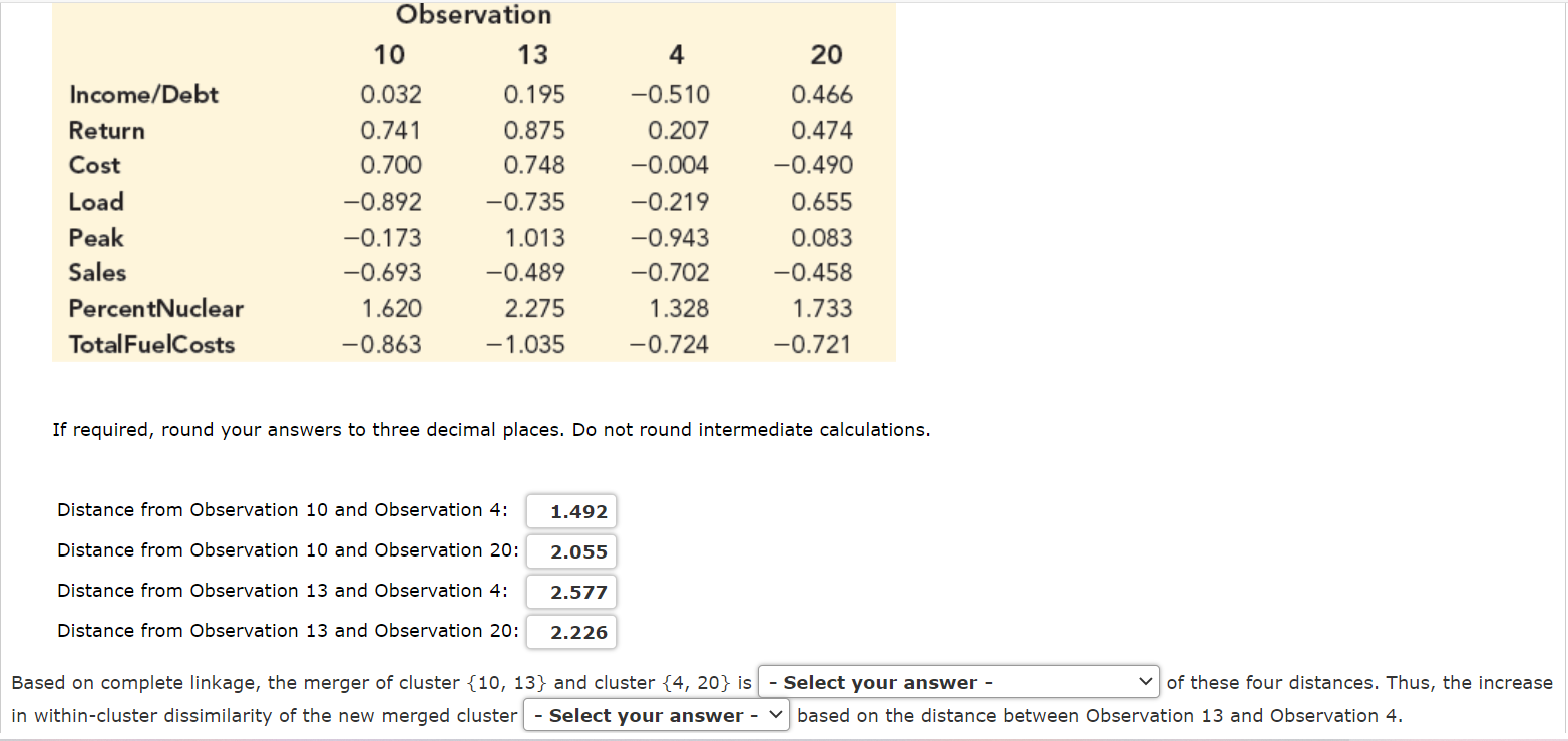 Solved If required, round your answers to three decimal | Chegg.com