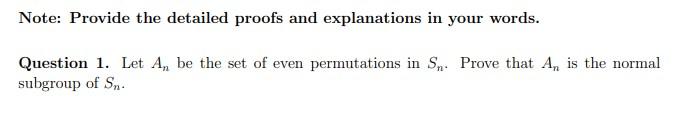 Solved Abstract Algebra Show steps please | Chegg.com
