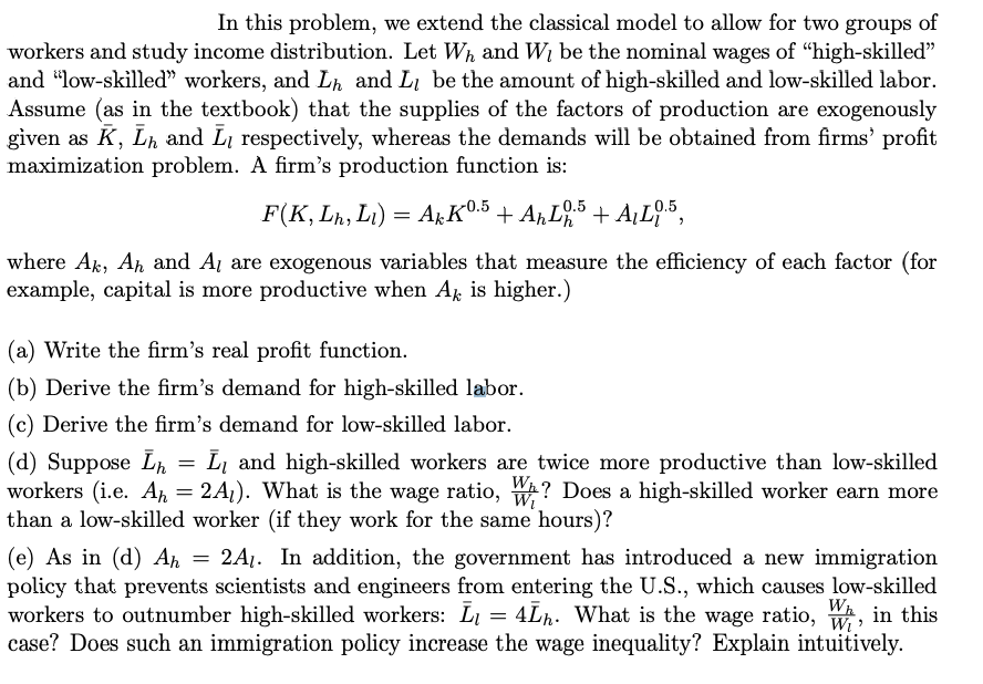 In this problem, we extend the classical model to | Chegg.com