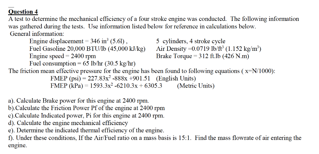 Solved Question 4 A test to determine the mechanical | Chegg.com