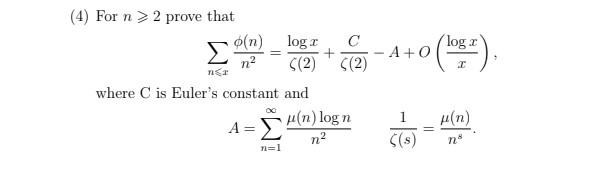 Solved log. (4) For n > 2 prove that logr с n2 (2) (2) where | Chegg.com