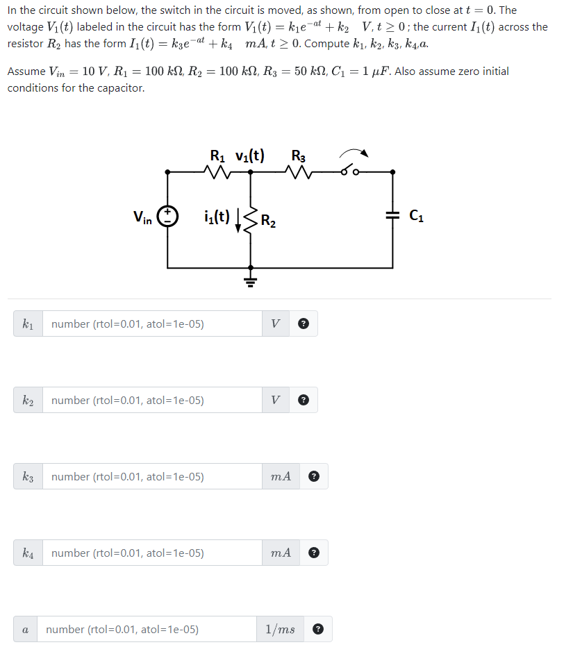 Solved In the circuit shown below, the switch in the circuit | Chegg.com